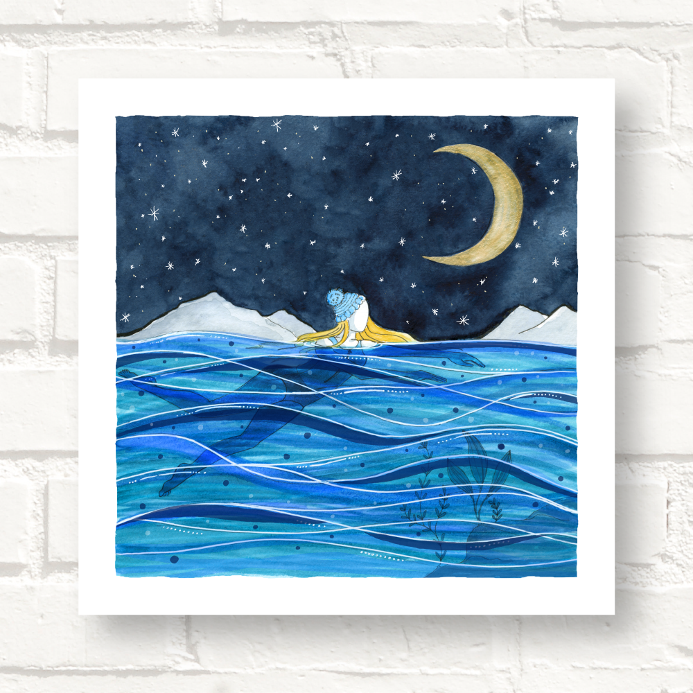 'Starry Night Swim' Art Print – Cornwall Studios